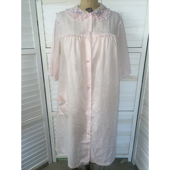 Sears | Intimates & Sleepwear | Vtg 6s 70s Sears Womens Pink Housecoat ...